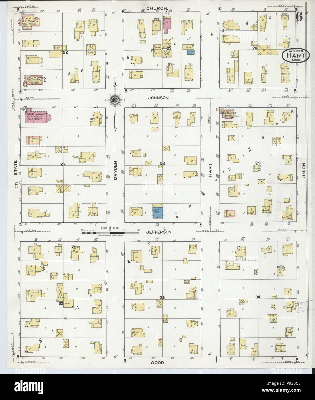 Hart michigan map hi-res stock photography and images - Alamy