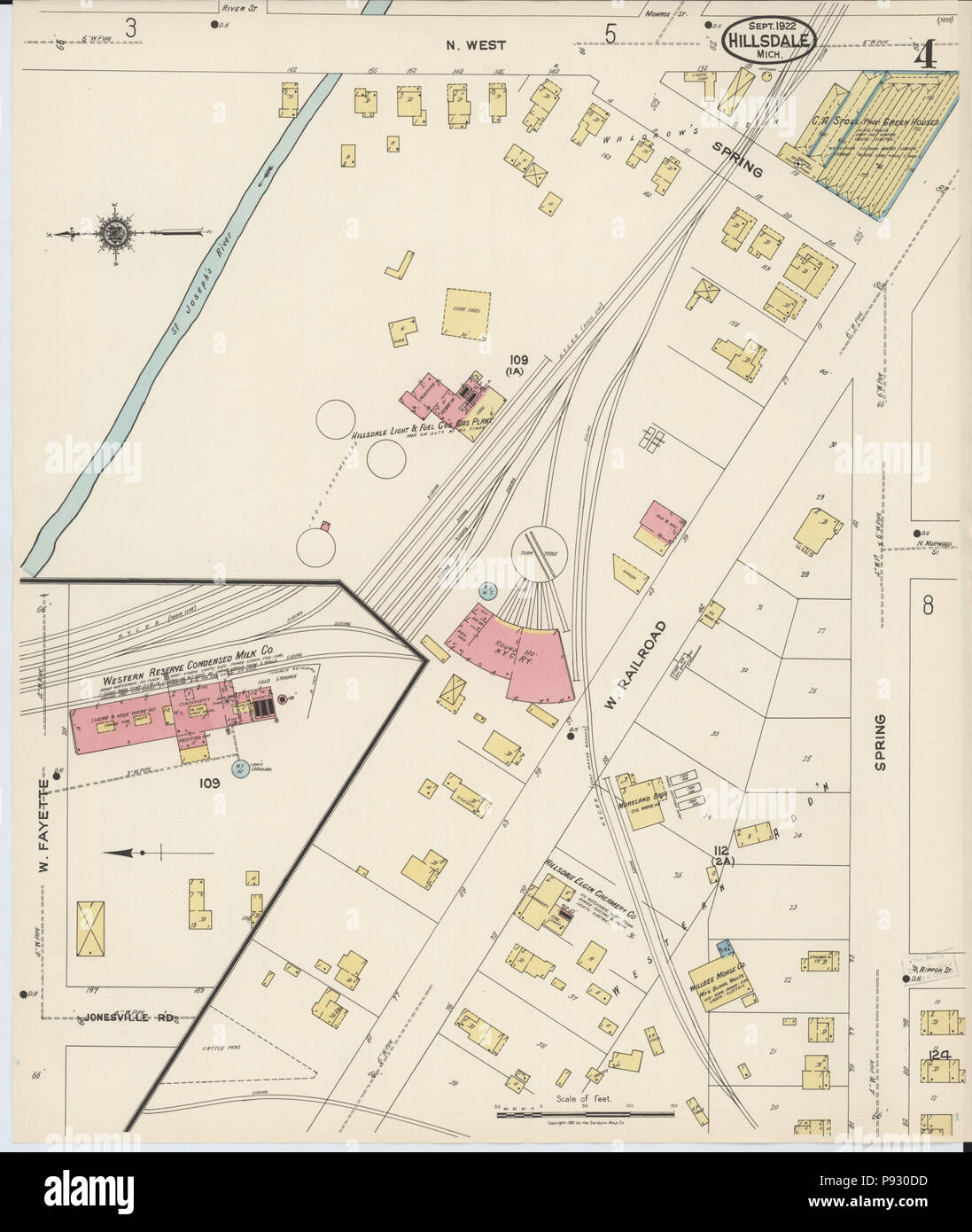 Map Of Hillsdale Co Mich