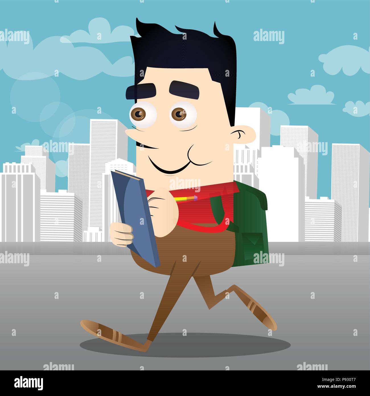 Cartoon Person Writing A Book