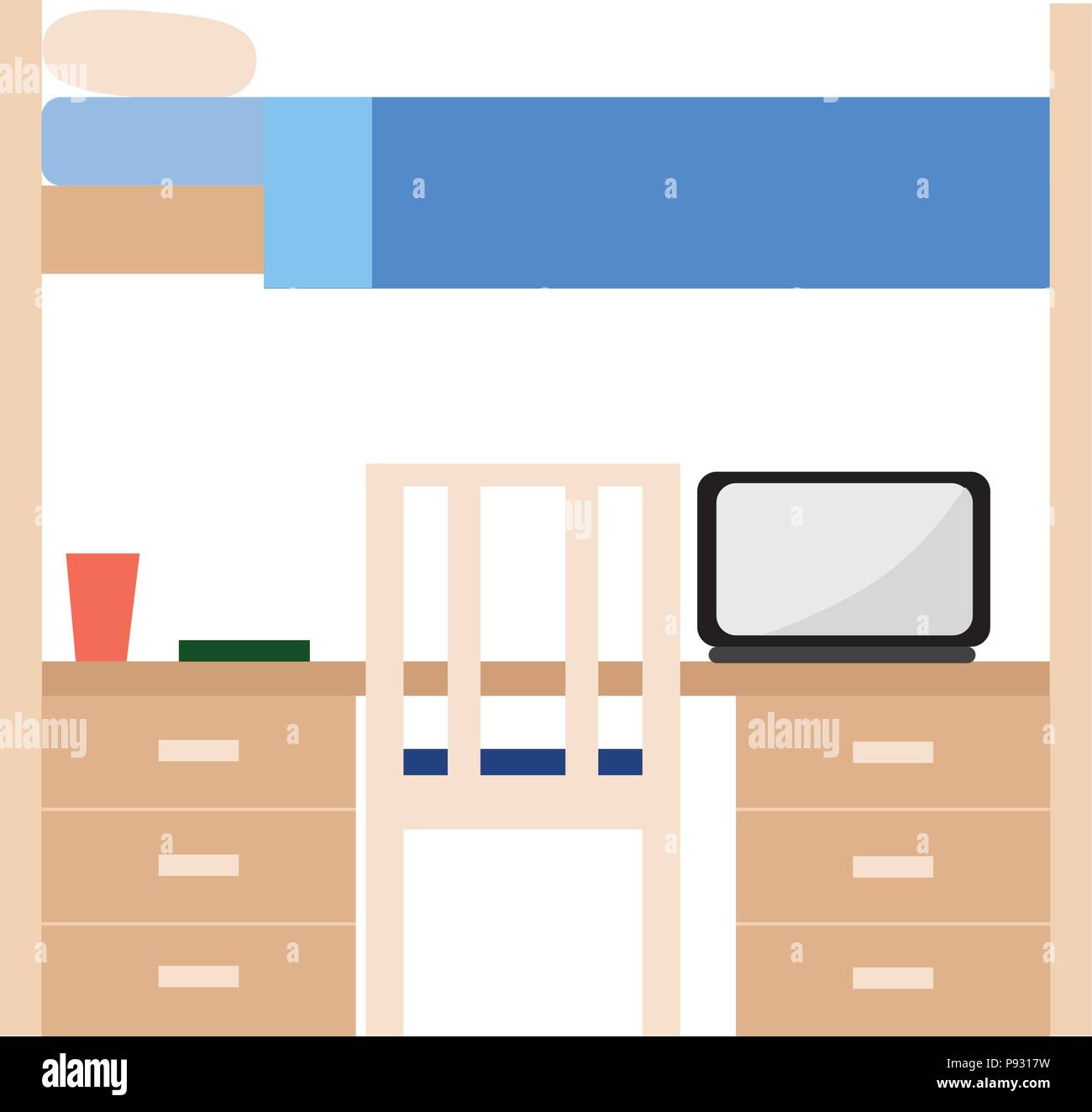 Student dorm room Stock Vector Image & Art - Alamy
