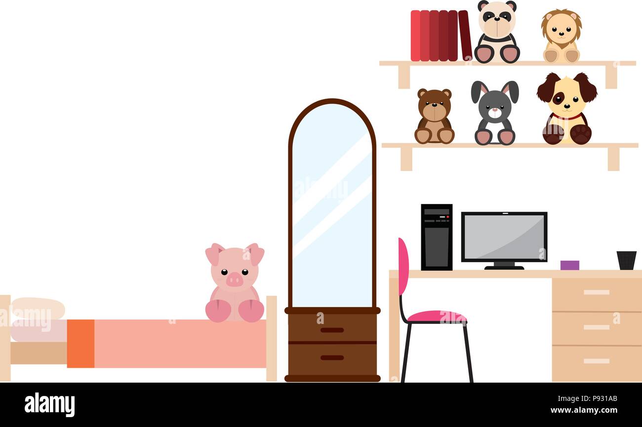 Student dorm room Stock Vector Image & Art - Alamy