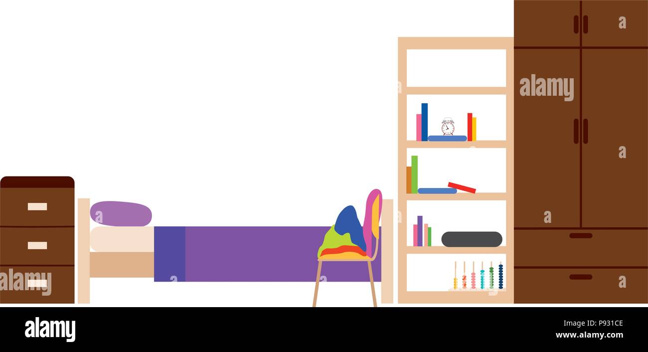 Student dorm room Stock Vector Image & Art - Alamy