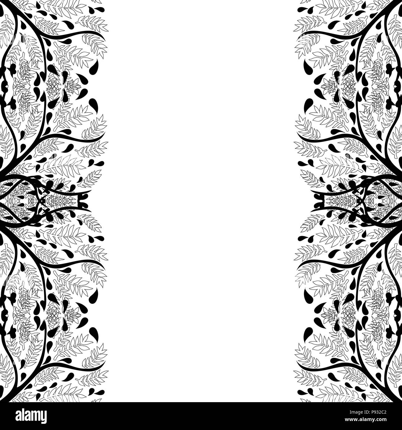 Tree Silhouette Border