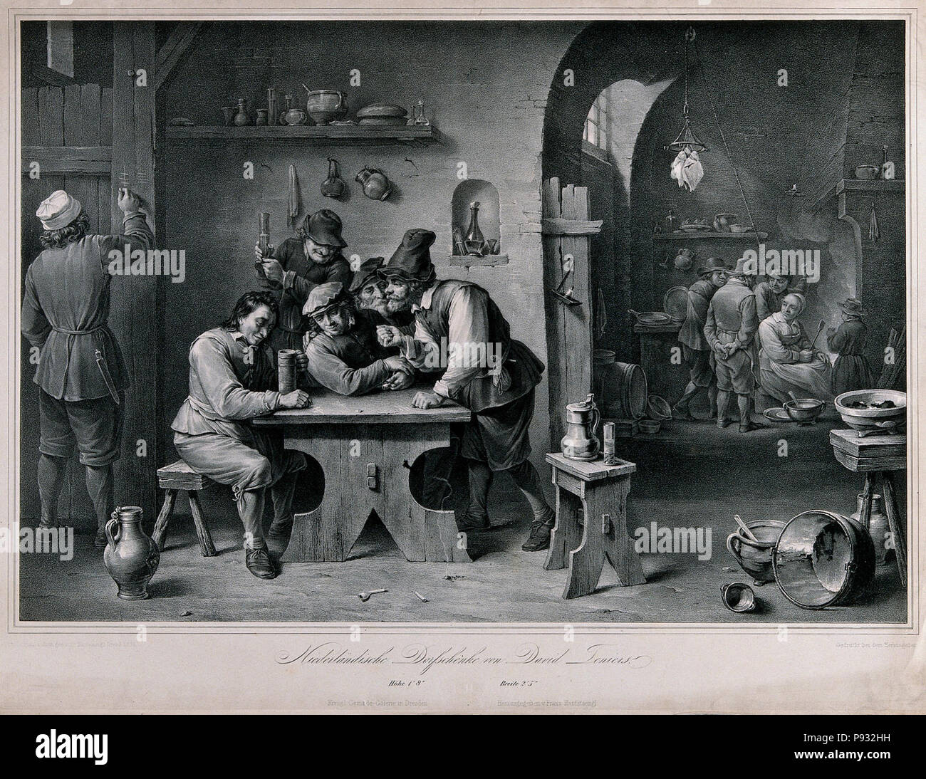 A Dutch country tavern with a drinker being given encouragem Wellcome ...