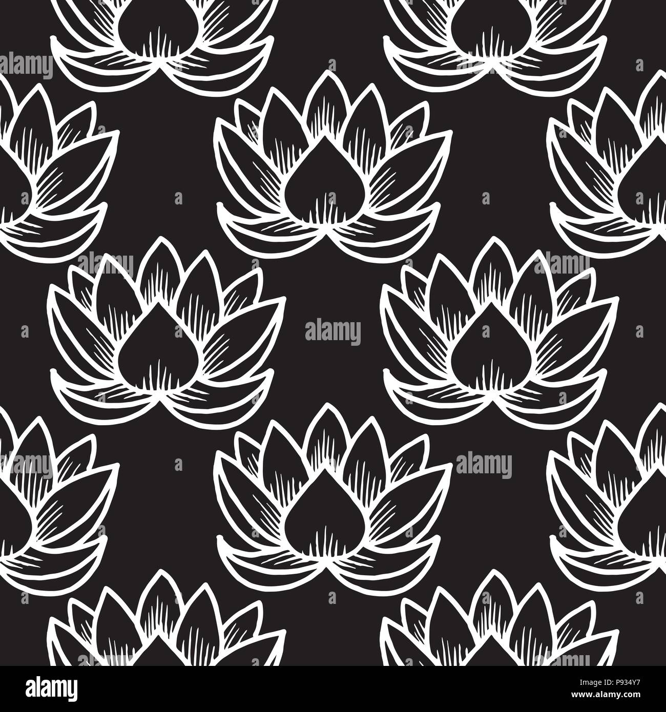 Chinese Lotus Flower Pattern