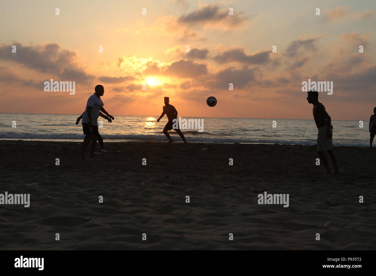 Soccer game at sunset hi-res stock photography and images - Alamy