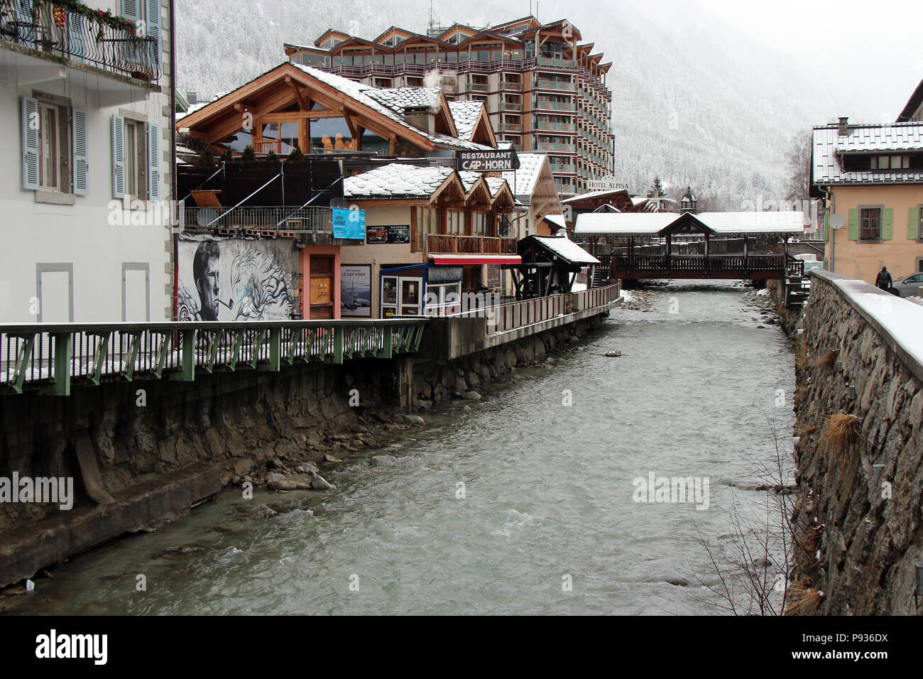 The river Arve in Chamonix (France Stock Photo - Alamy