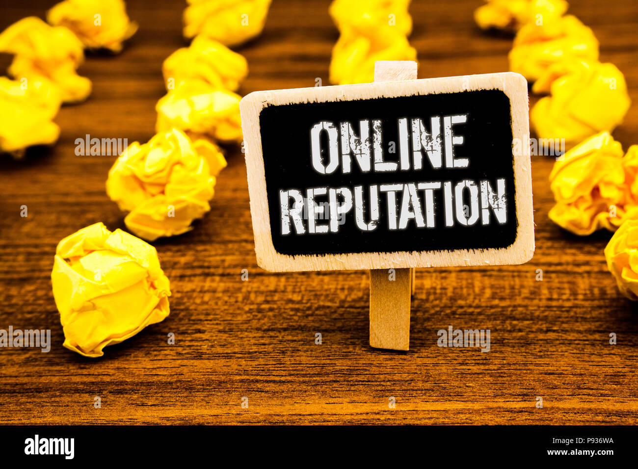 Handwriting text writing Online Reputation. Concept meaning Reliability ...