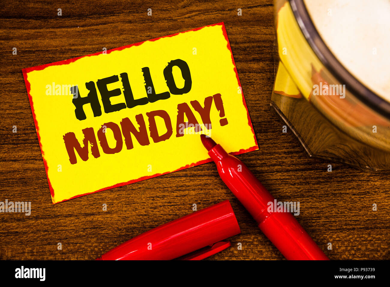 Writing note showing Hello Monday Motivational Call. Business photo ...