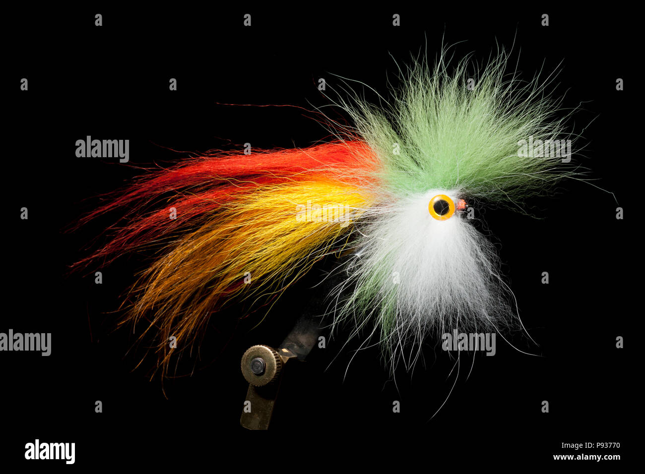 A homemade, or hand-tied, fishing fly intended for pike fishing in the ...