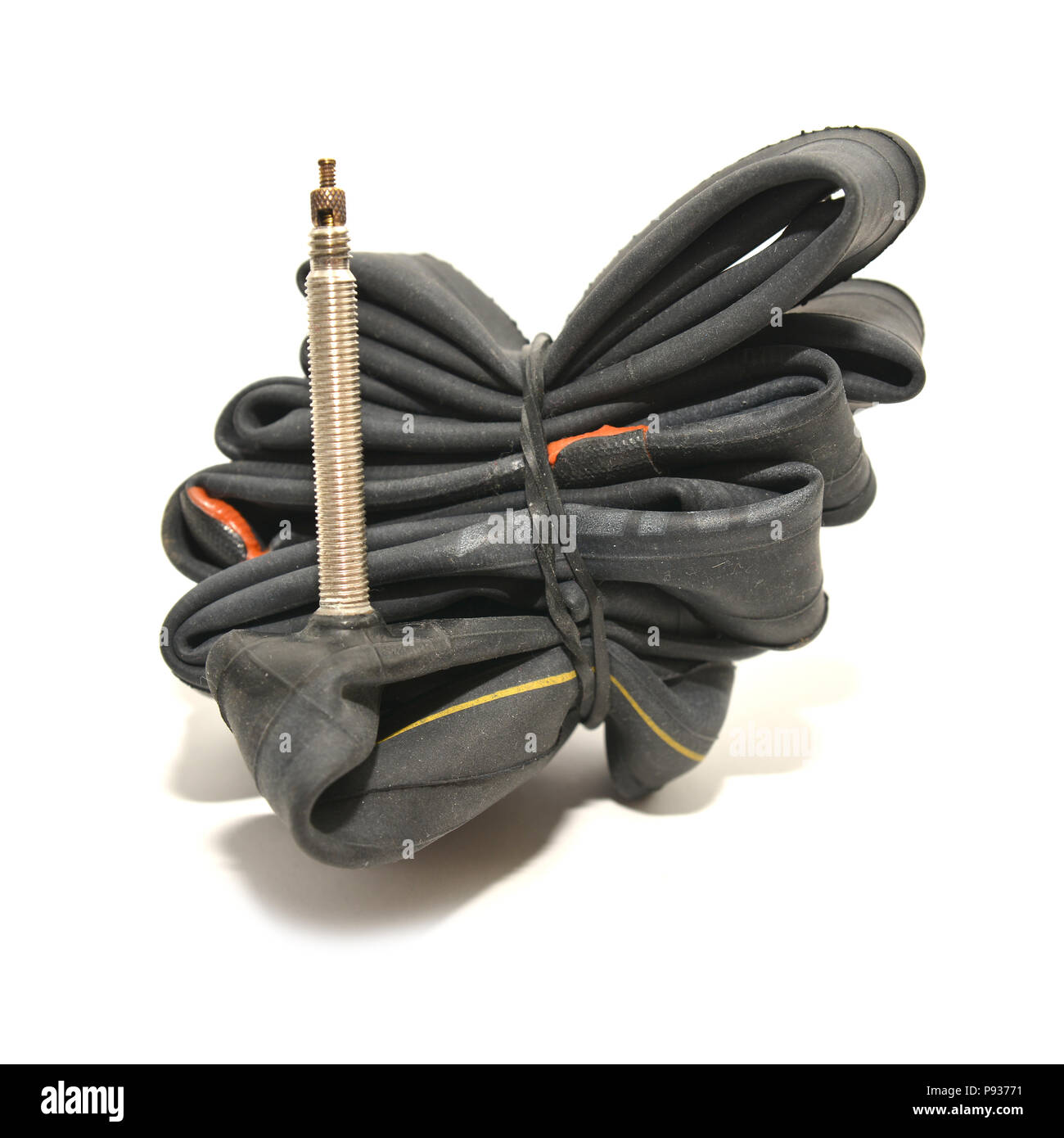 bicycle inner tube isolated on white Stock Photo - Alamy