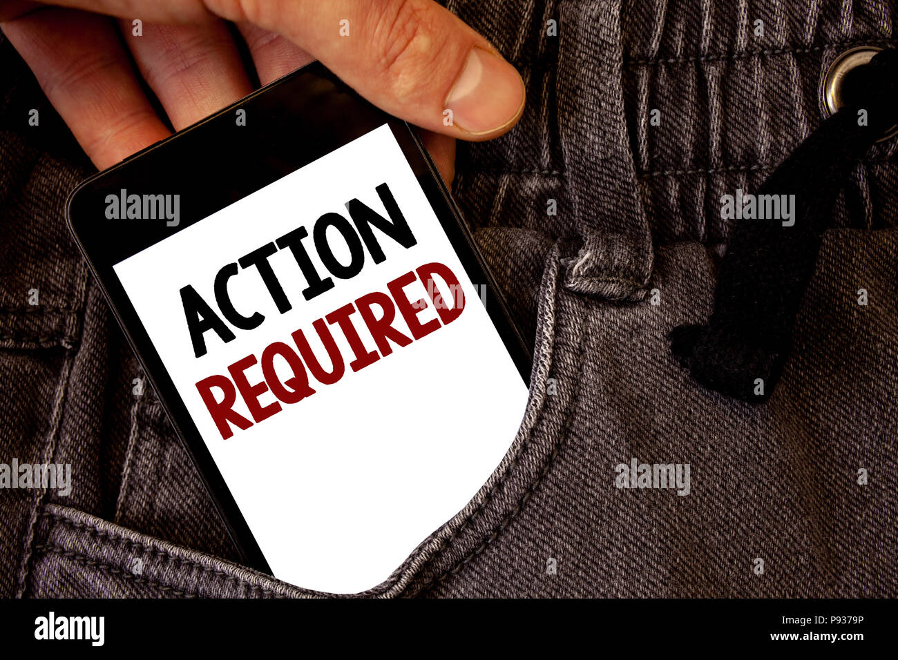 Text sign showing Action Required. Conceptual photo Important Act ...