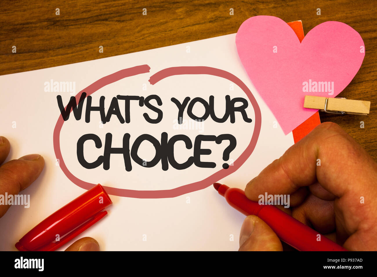 Handwriting text What S Your Choice Question. Concept meaning Option ...