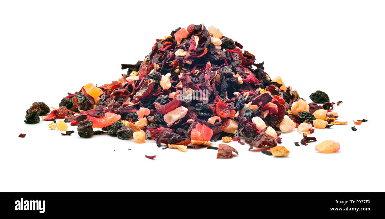 dried tea plants and fruits isolated on white Stock Photo - Alamy