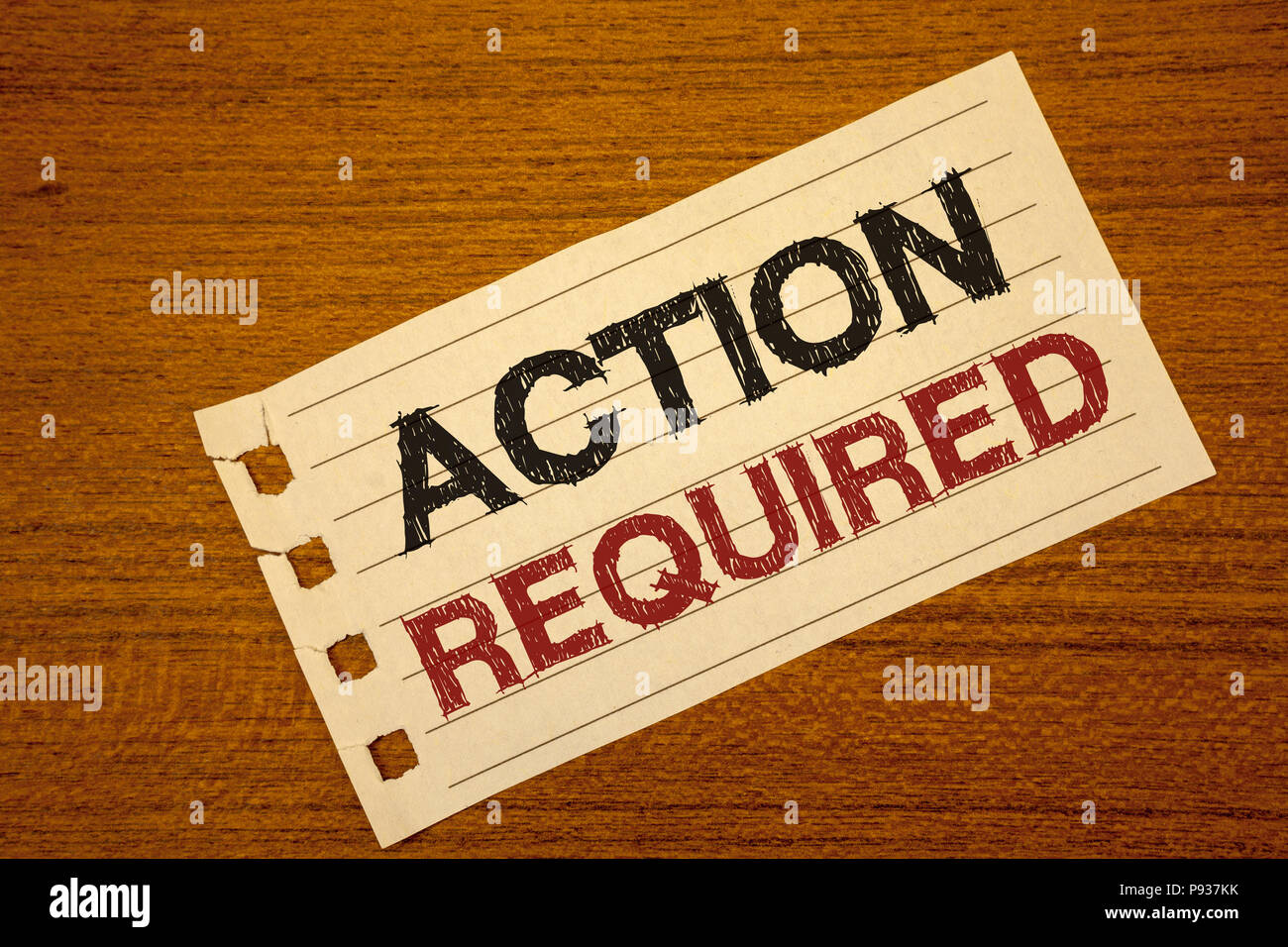 Writing note showing Action Required. Business photo showcasing ...
