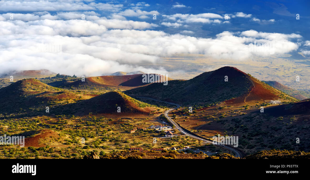 Breathtaking view of Mauna Loa volcano on the Big Island of Hawaii. The ...