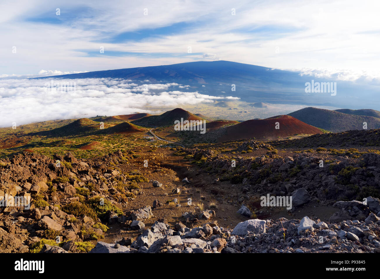 Breathtaking view of Mauna Loa volcano on the Big Island of Hawaii. The ...