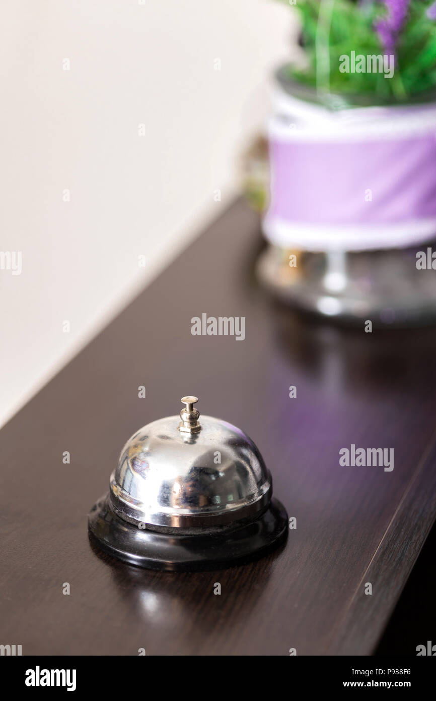 Ring Service Bell Office on the reception desk Stock Photo - Alamy