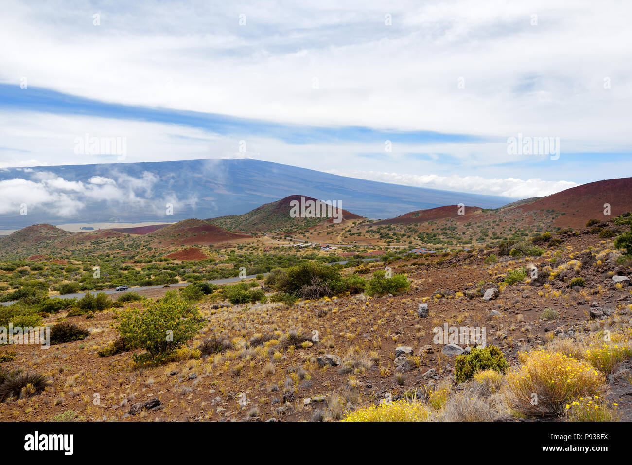 Breathtaking view of Mauna Loa volcano on the Big Island of Hawaii. The ...