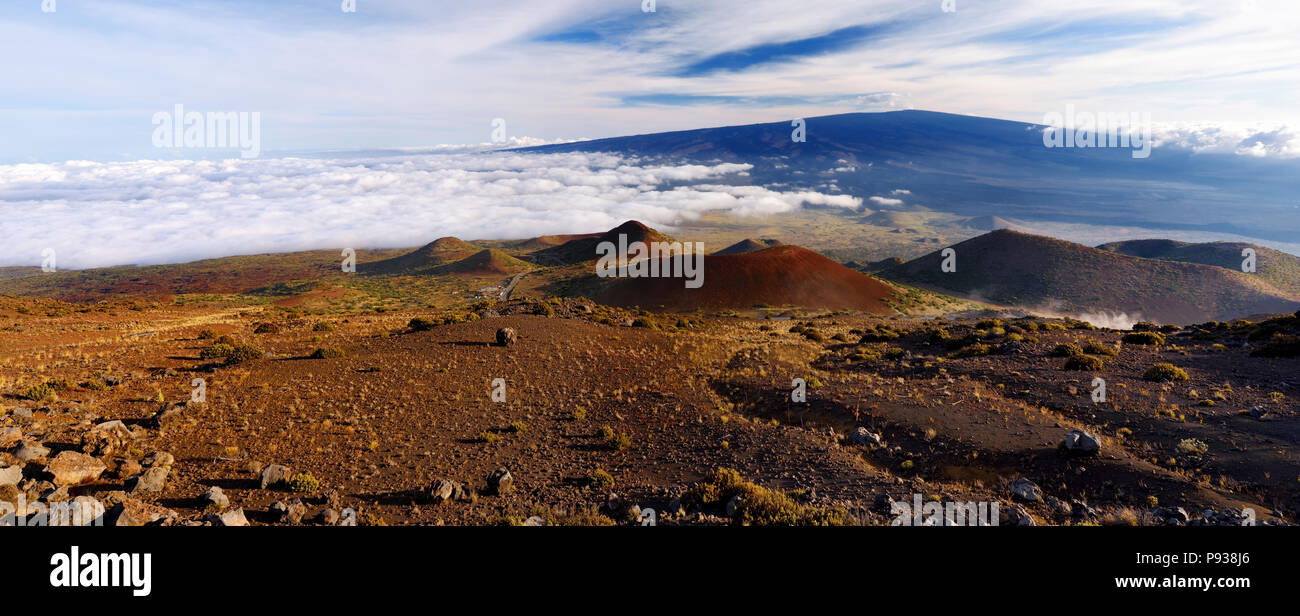 Breathtaking view of Mauna Loa volcano on the Big Island of Hawaii. The ...