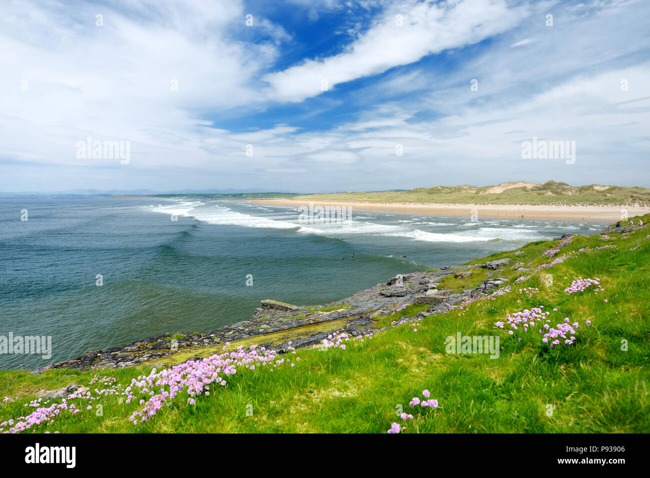 Spectacular Tullan Strand, one of Donegal's renowned surf beaches ...