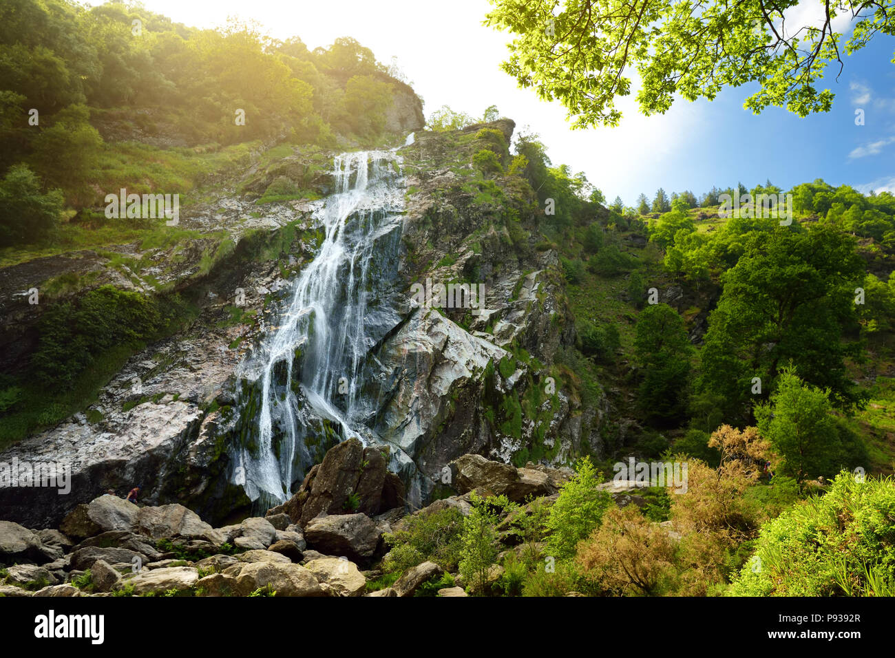 Majestic Water Cascade Of Powerscourt Waterfall The Highest Waterfall