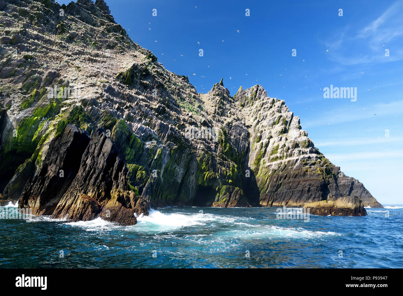 Little Skellig Island, home to many various seabirds and the second ...