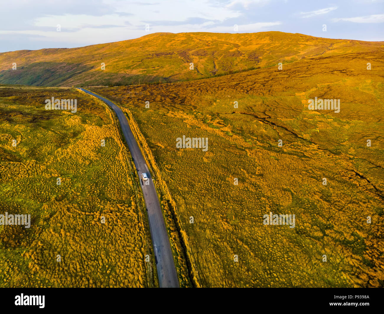 Beautiful sunset view of Connemara region in Ireland. Scenic Irish ...