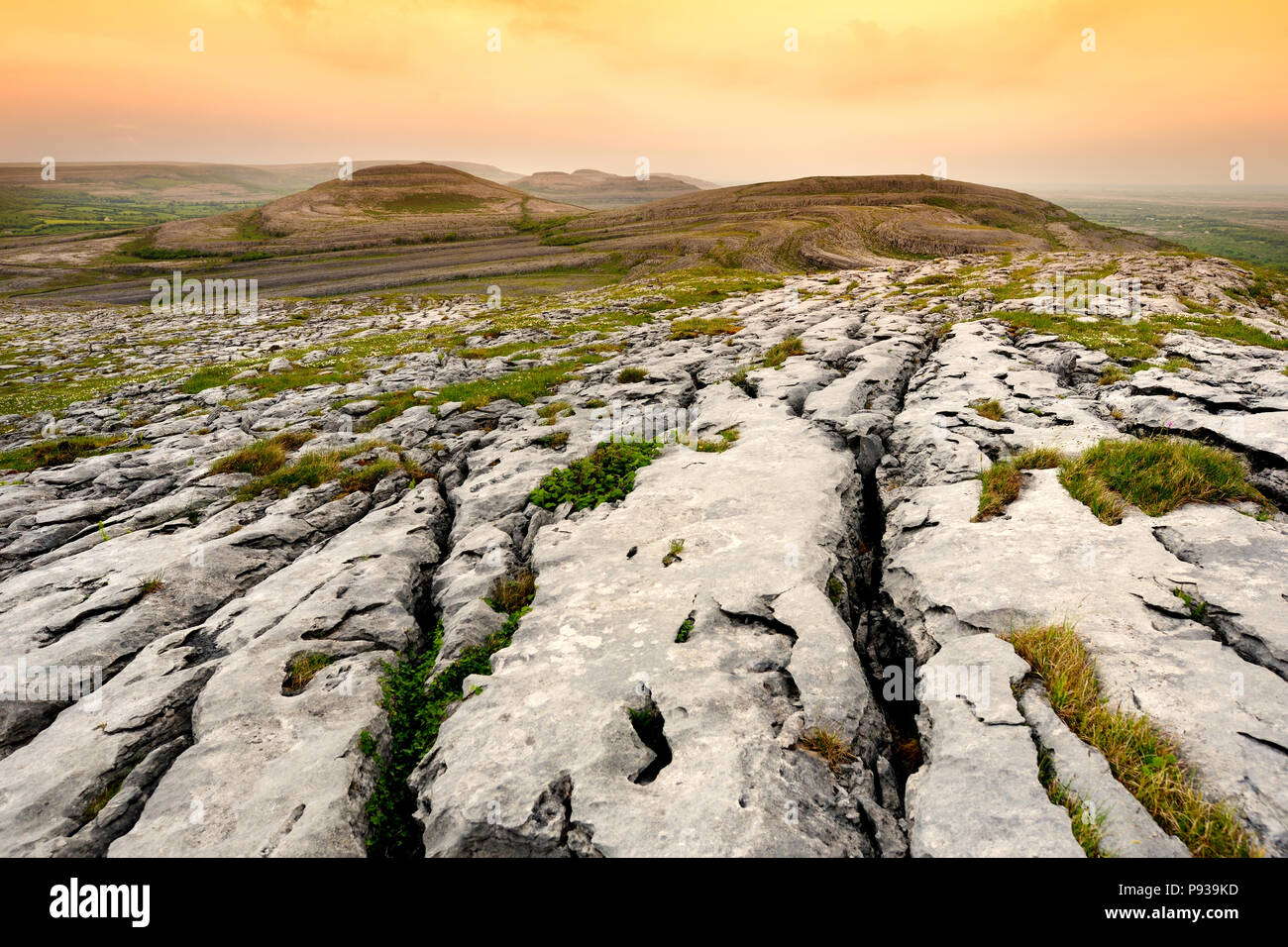 Spectacular landscape of the Burren region of County Clare, Ireland ...
