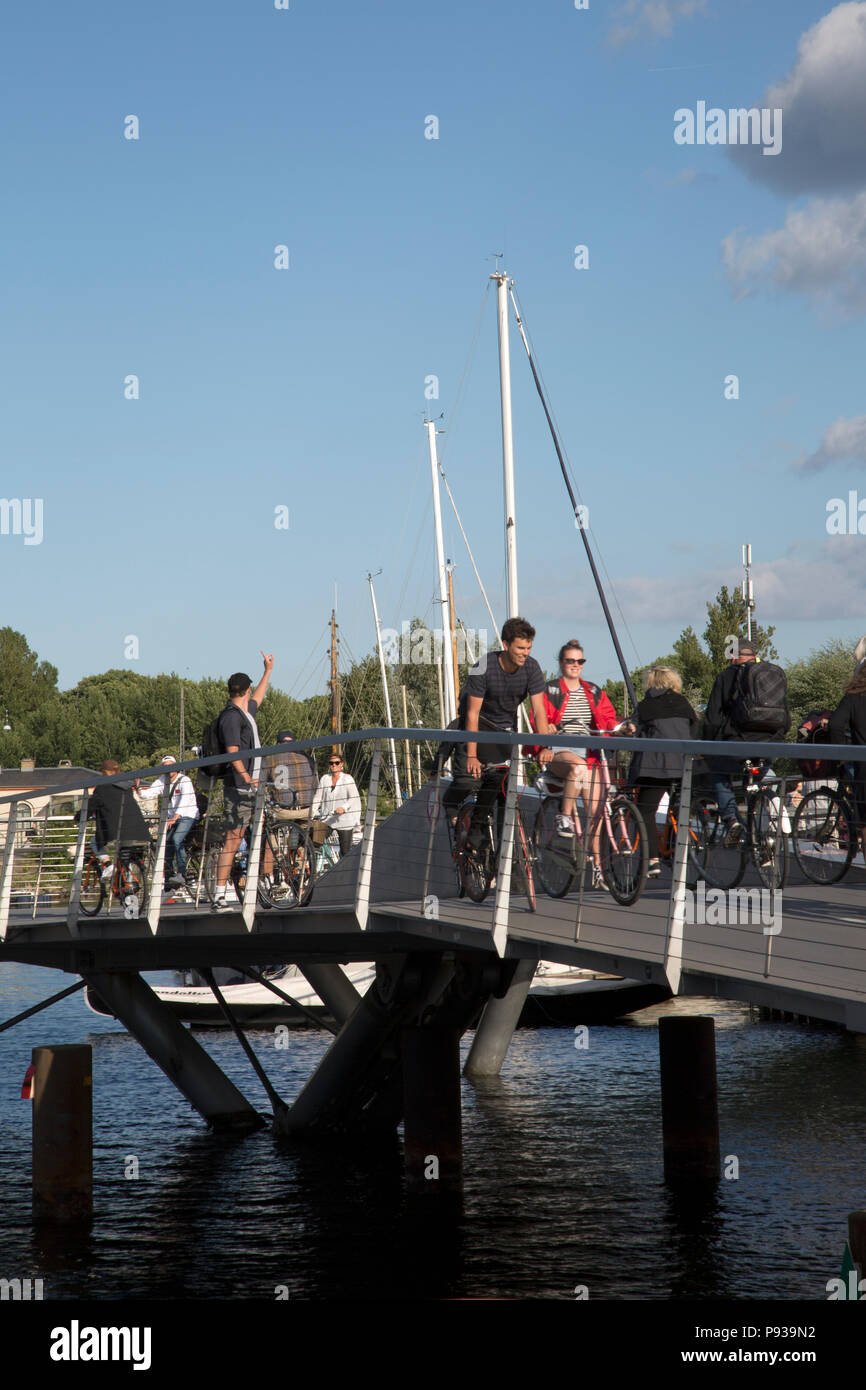 Butterfly 3-Way Bridge, Christianshavn, Copenhagen, Denmark Stock Photo ...
