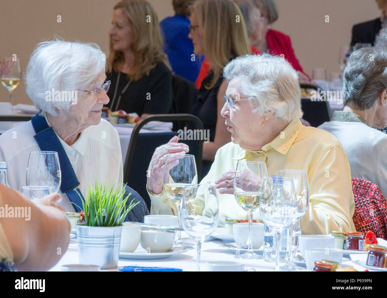 Elderly ladies having afternoon tea hi-res stock photography and images ...