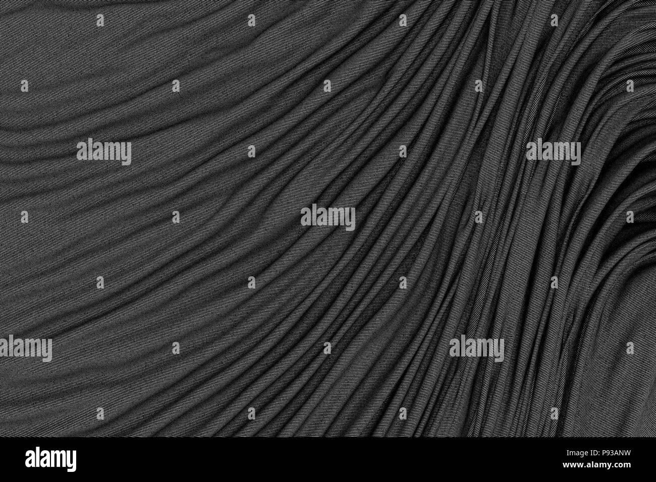 Black fabric folds. 3d render Stock Photo - Alamy