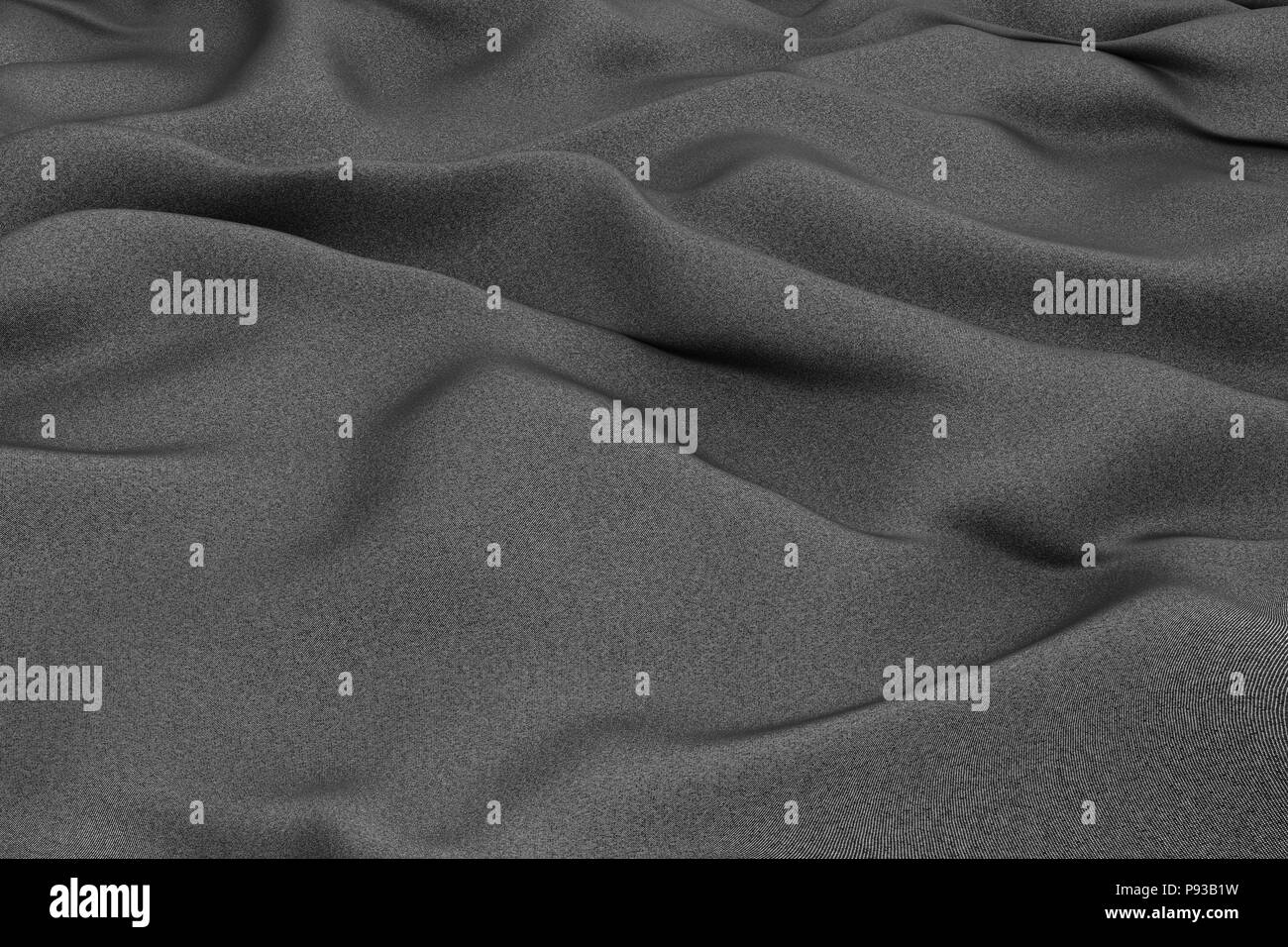 Black fabric folds. 3d render Stock Photo - Alamy