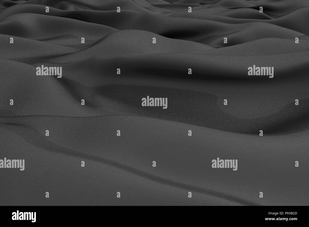 Black fabric folds. 3d render Stock Photo - Alamy