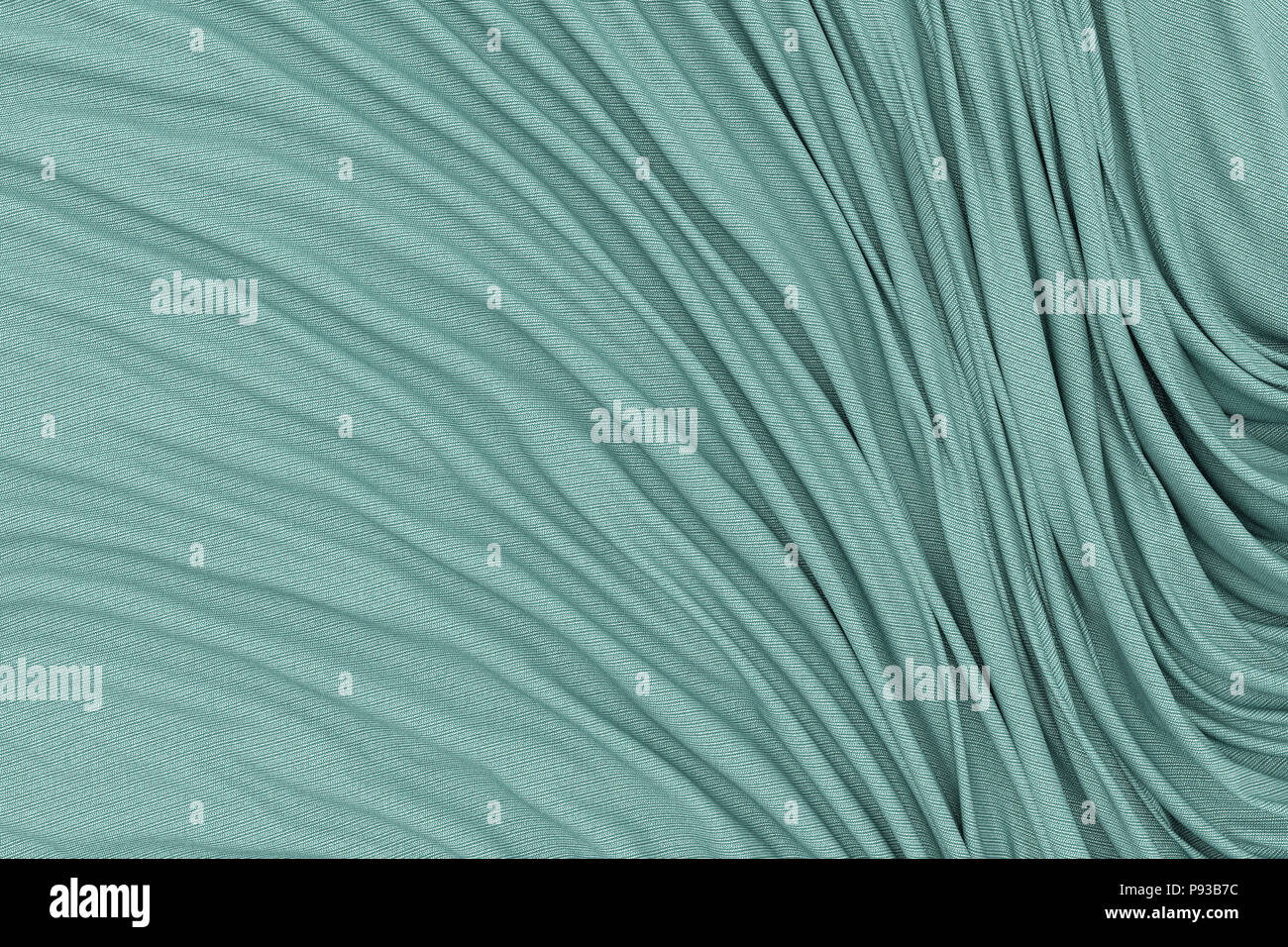 Turquoise fabric folds. 3d render Stock Photo - Alamy