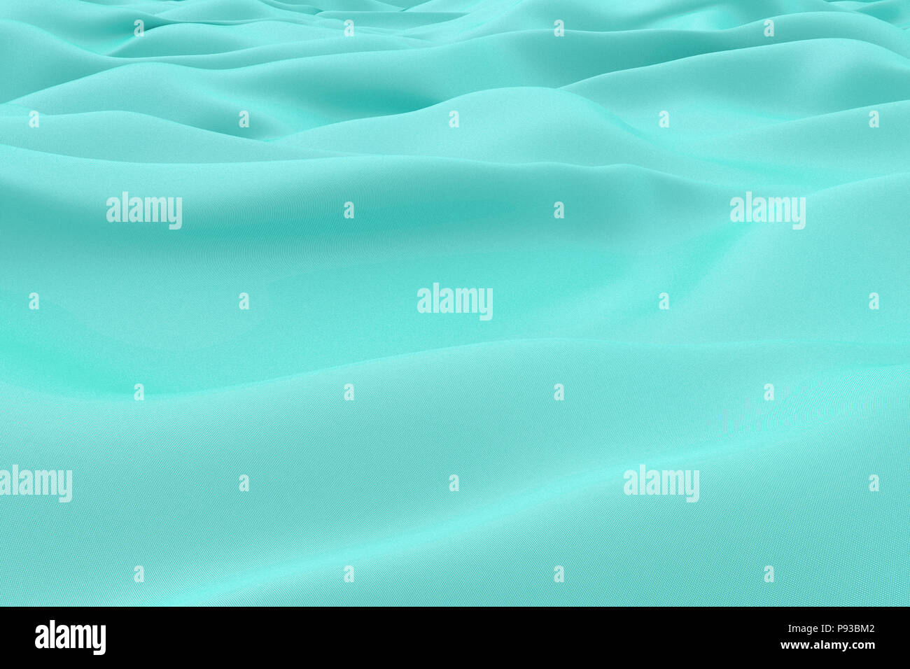 Turquoise fabric folds. 3d render Stock Photo - Alamy