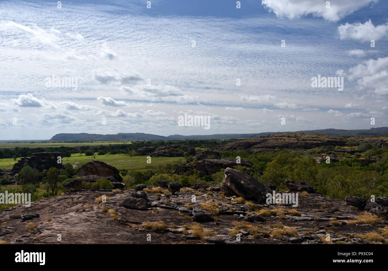 Ubirr Art Site and Lookout. Landscape of the Kakadu National Park at Ubirr. Ubirr East Alligator ...