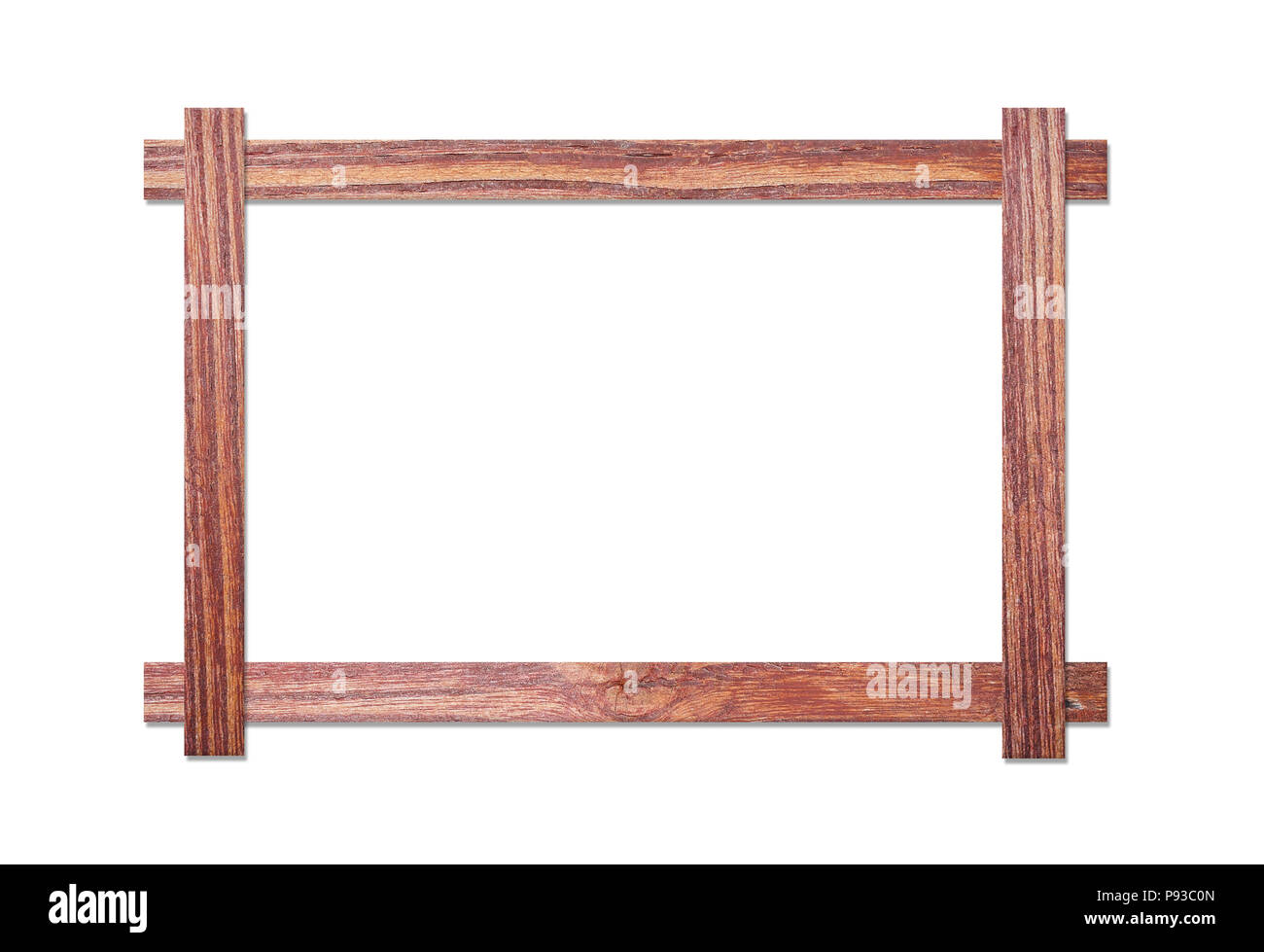 wood frame isolated on white background Stock Photo - Alamy