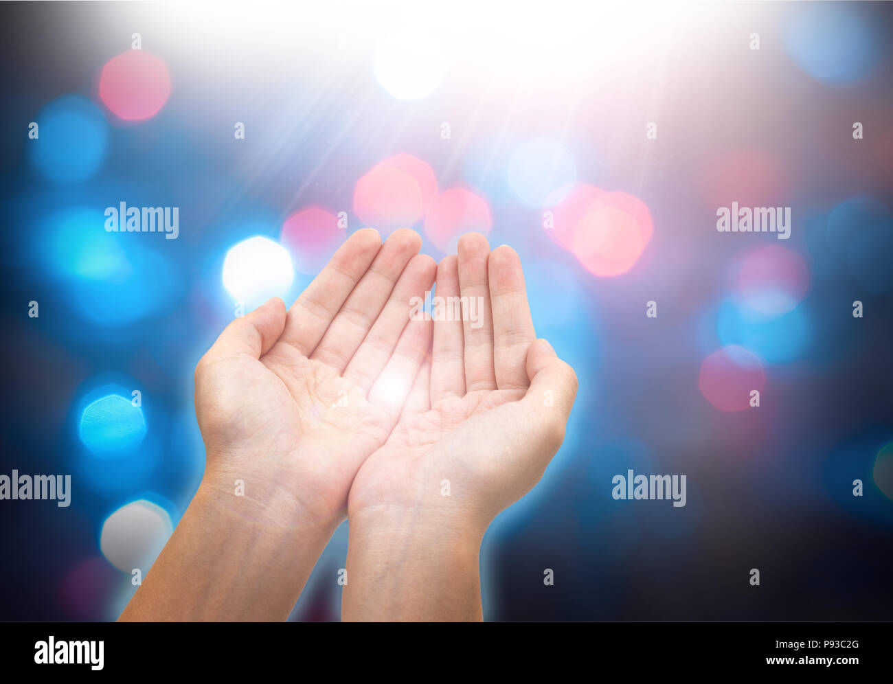 woman giving or holding hands, celebration background Concept Stock ...