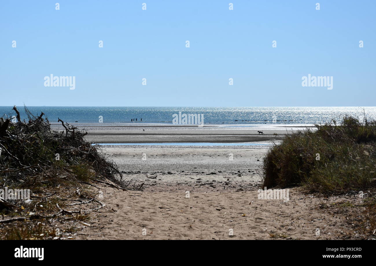 Lee Point beach at low tide. Lee Point in the northern suburb of the ...