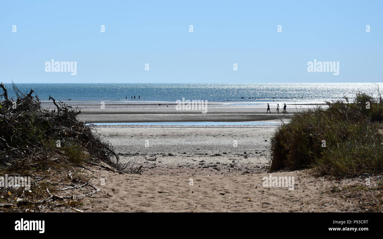 Lee Point beach at low tide. Lee Point in the northern suburb of the ...