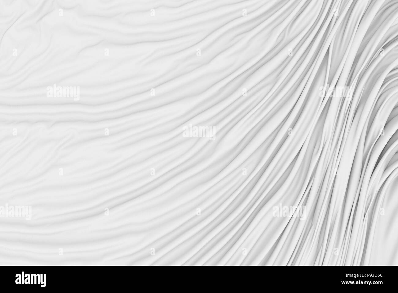 White fabric folds. 3d render Stock Photo - Alamy