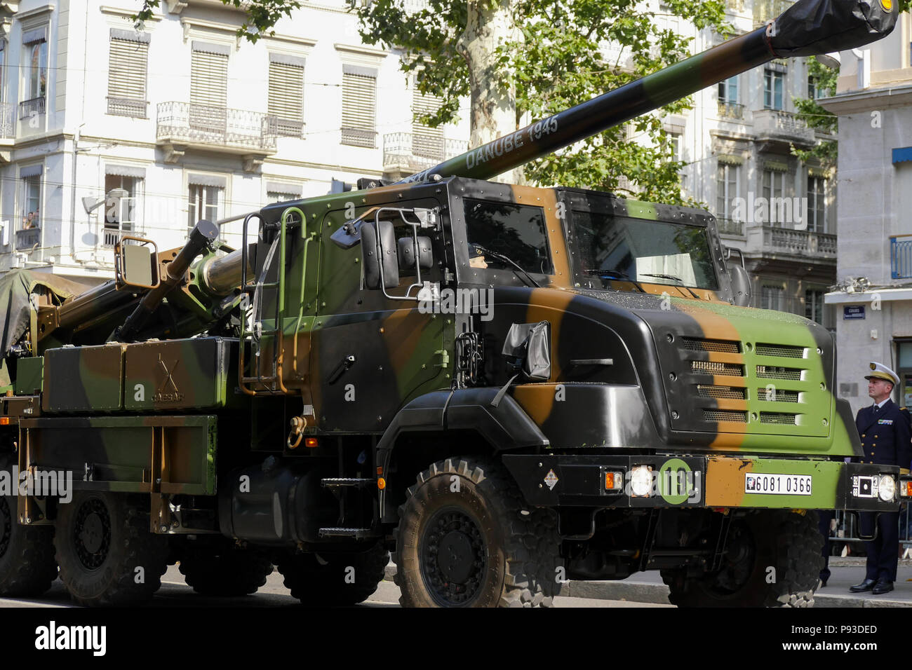Troops march in Lyon on the occasion off French National Day, Lyon ...