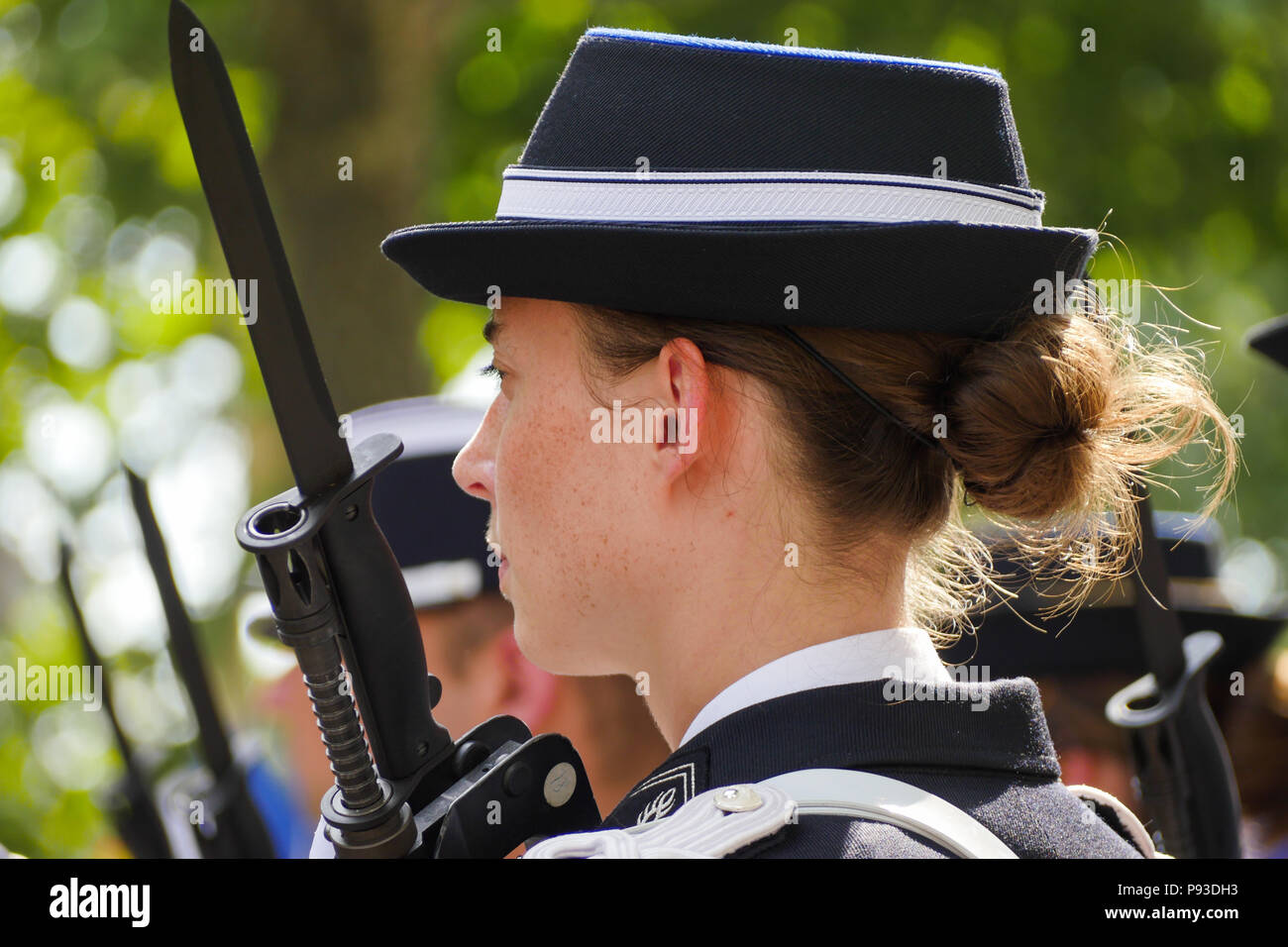 Troops march in Lyon on the occasion off French National Day, Lyon ...