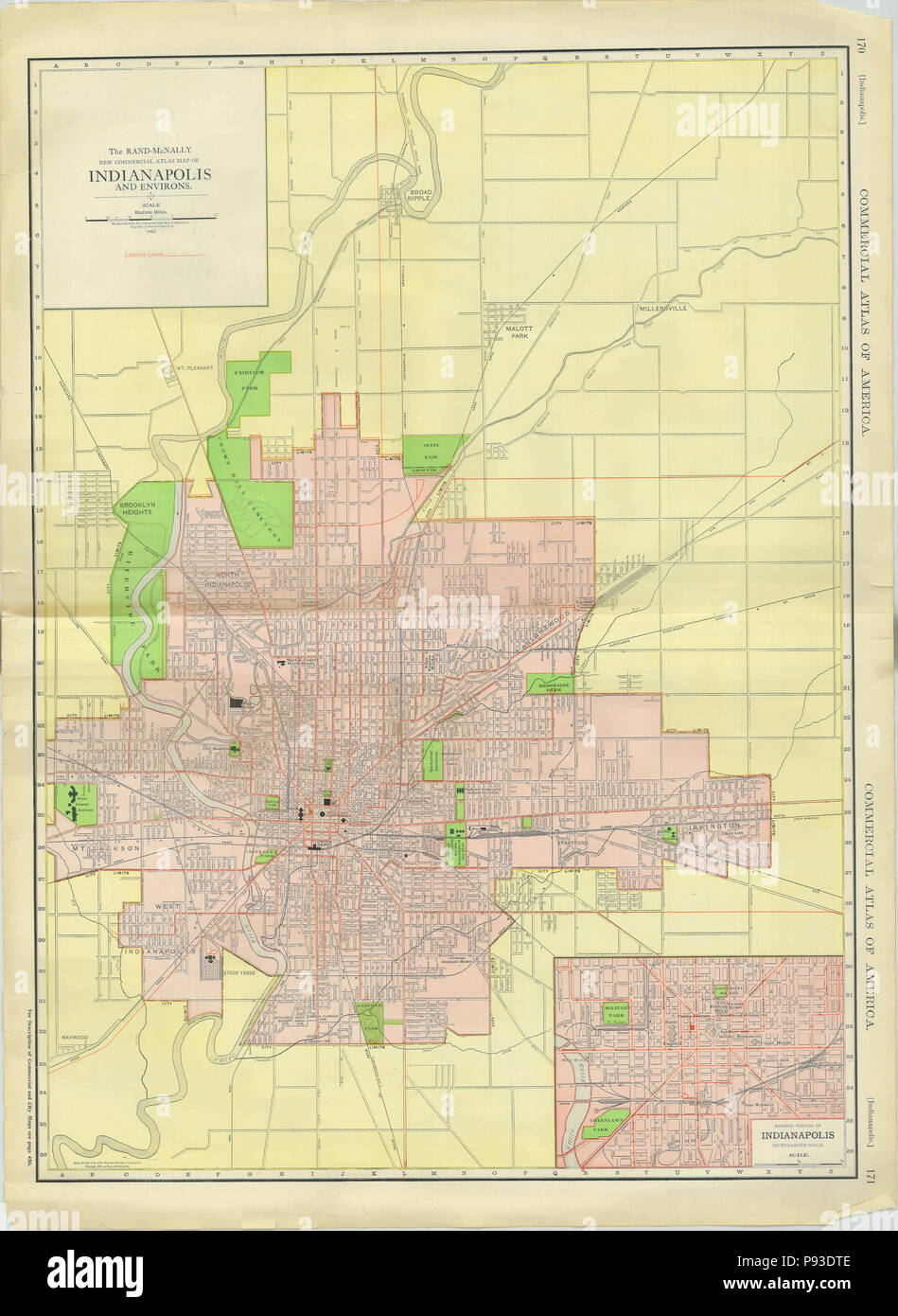 1912 - 1913 Indianpolis map Stock Photo - Alamy