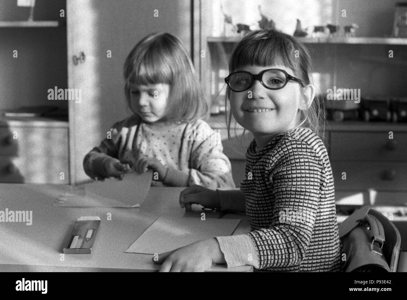 Berlin, GDR, girl in a preschool Stock Photo - Alamy
