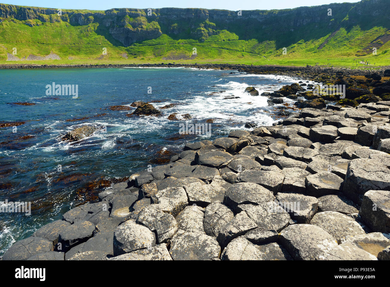 Giants Causeway, an area of hexagonal basalt stones, created by ancient ...
