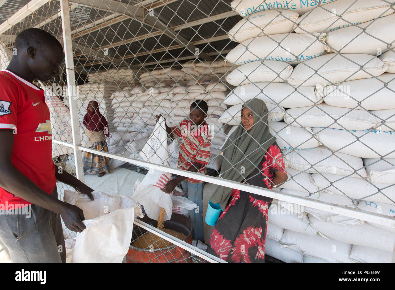 Kakuma, Kenya - Food distribution by the humanitarian aid organization ...