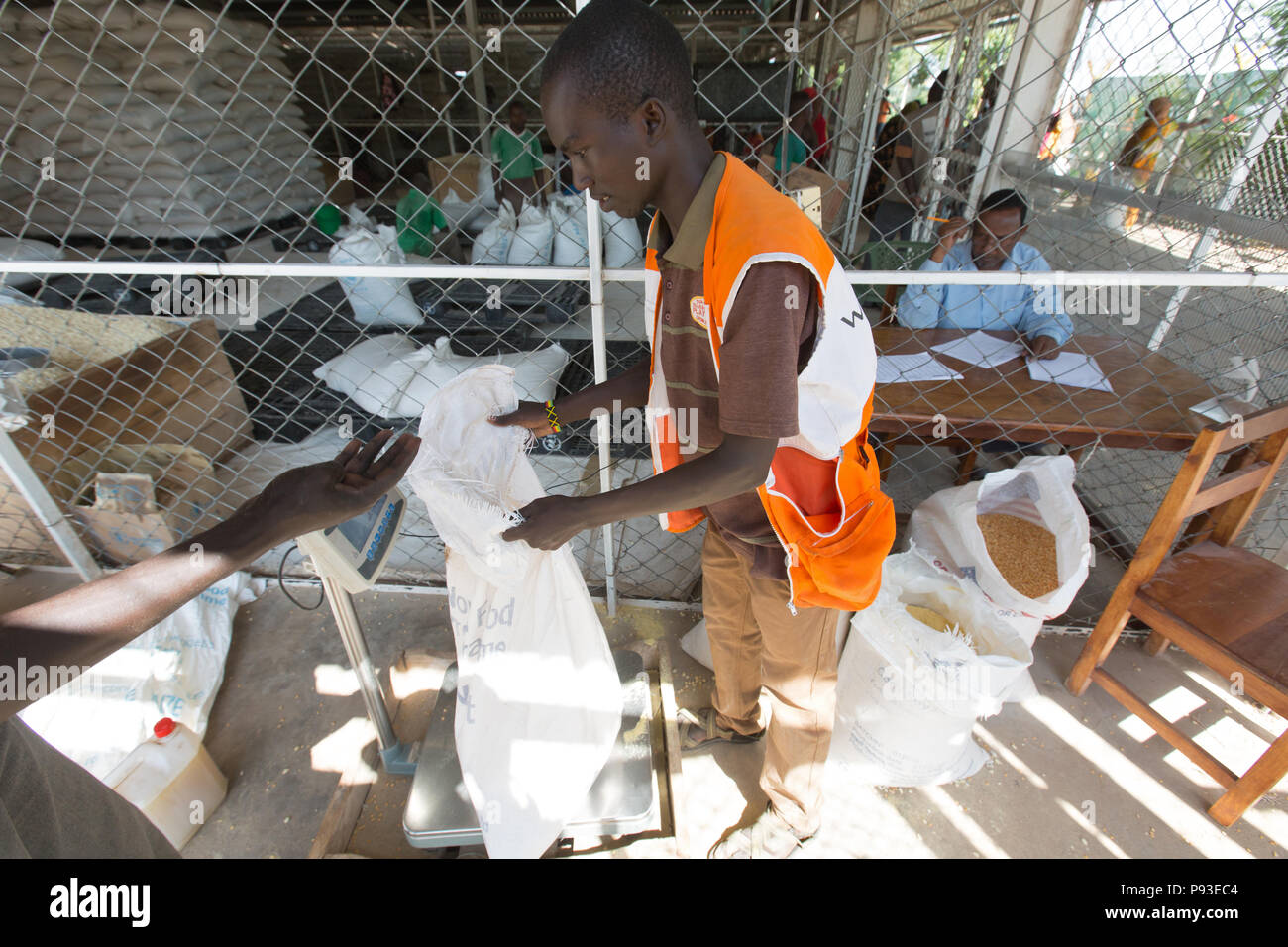 Kakuma, Kenya - Food distribution by the humanitarian aid organization ...