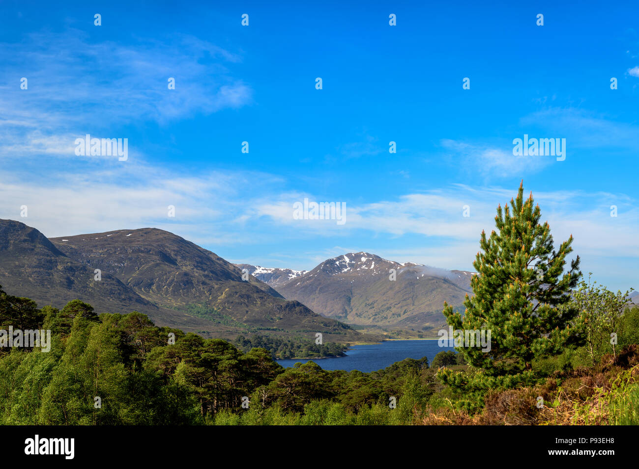 Scottish landscape. mountains and beautiful sky above Scotland Stock ...
